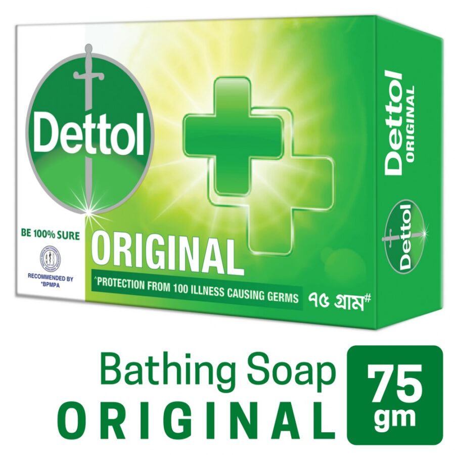Dettol Soap Original 75gm Bathing Bar, Soap with protection from 100 ...
