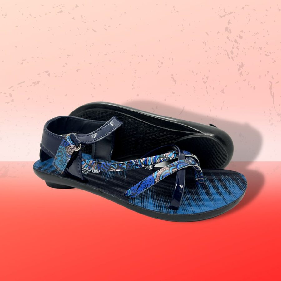 Walkaroo Ladies Criss-Cross Style Blue Sandal - Zang Mart Ltd