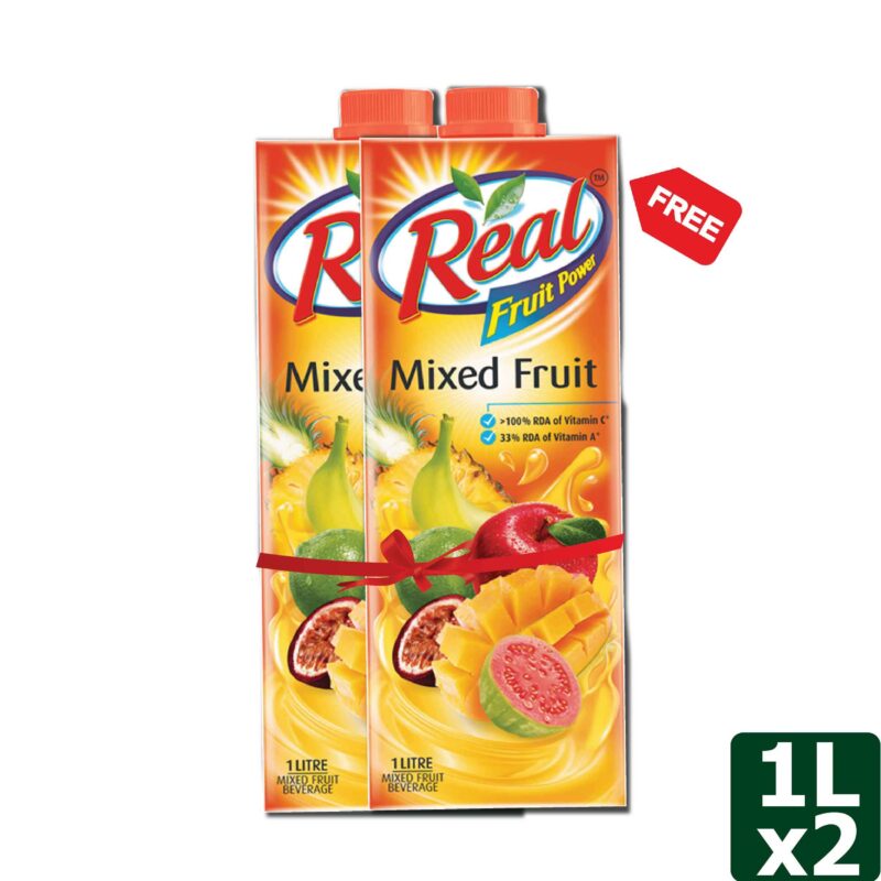 Dabur Real Fruit Power Mixed Fruit Juice 1 L (Buy 1 Get 1 Free) - Zang ...
